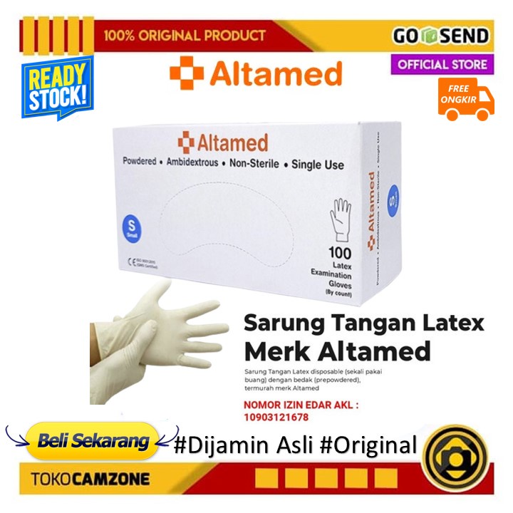 Jual Altamed Powdered Latex Gloves Non Sterile | Shopee Indonesia
