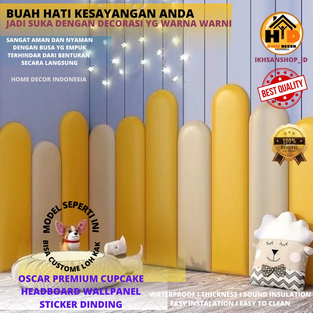 Jual HEADBOARD OSCAR PREMIUM | Cupcake Motif 40cm x 20cm | Headboard ...
