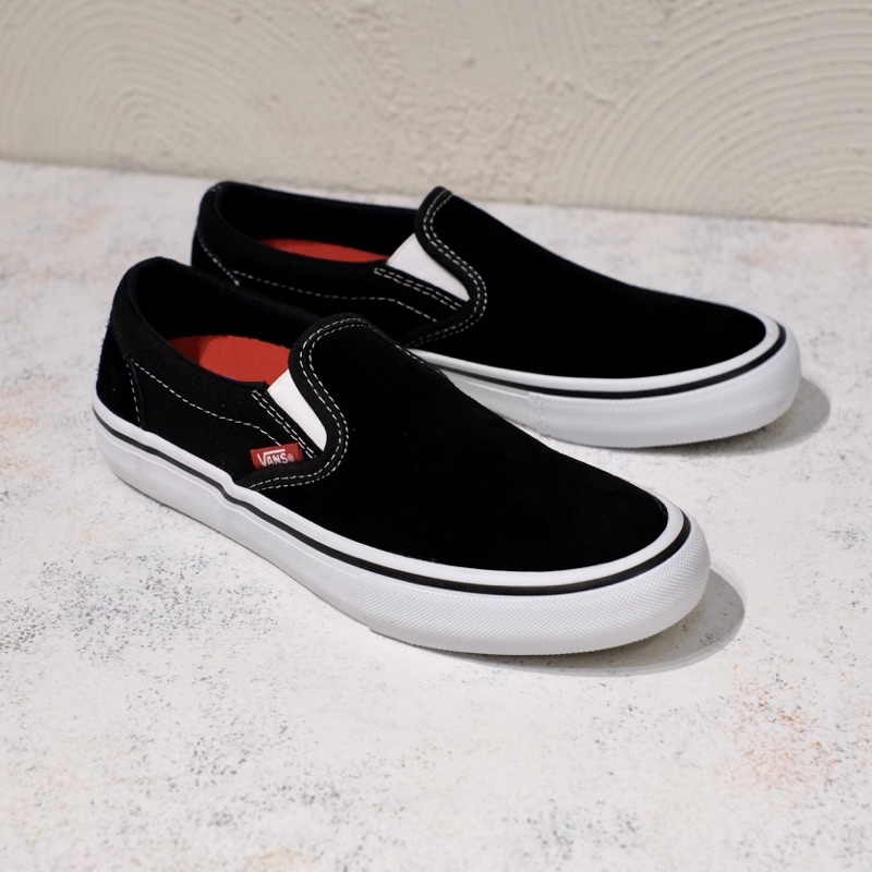 Jual SEPATU VANS SLIPON PRO CLASSIC BLACK/WHITE ORIGINAL | Shopee Indonesia