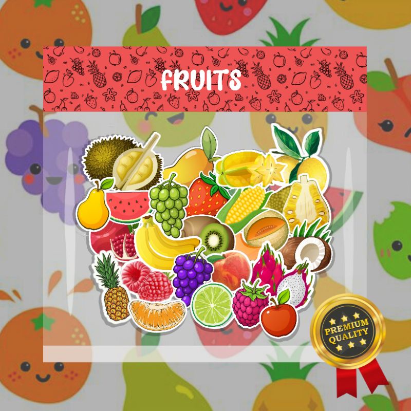 Jual 50PCS+ STICKER BUAH-BUAHAN SAYUR-SAYURAN | STICKER VEGETABLES ...