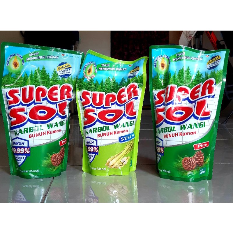 Jual SUPER SOL KARBOL WANGI PEMBERSIH LANTAI PEMBUNUH KUMAN 750 ML ...