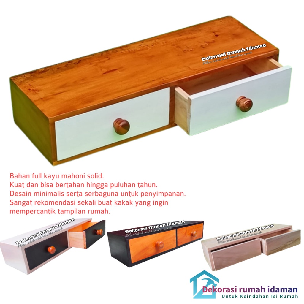 Jual Rak Laci Dinding Nakas Kayu Tempel Gantung Minimalis | Shopee ...