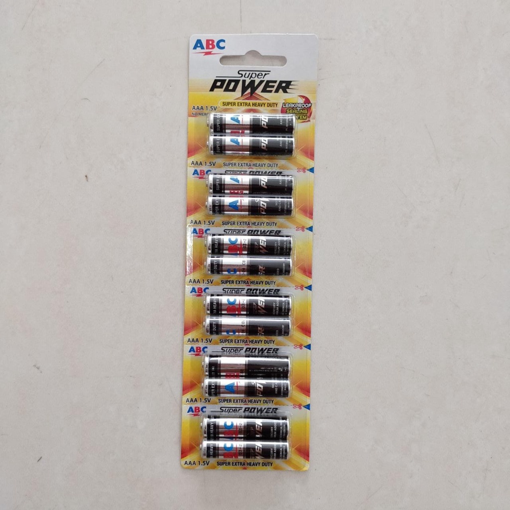 Jual Baterai/Batre/Battery ABC Super Power LR03/AAA (isi 12 pcs ...