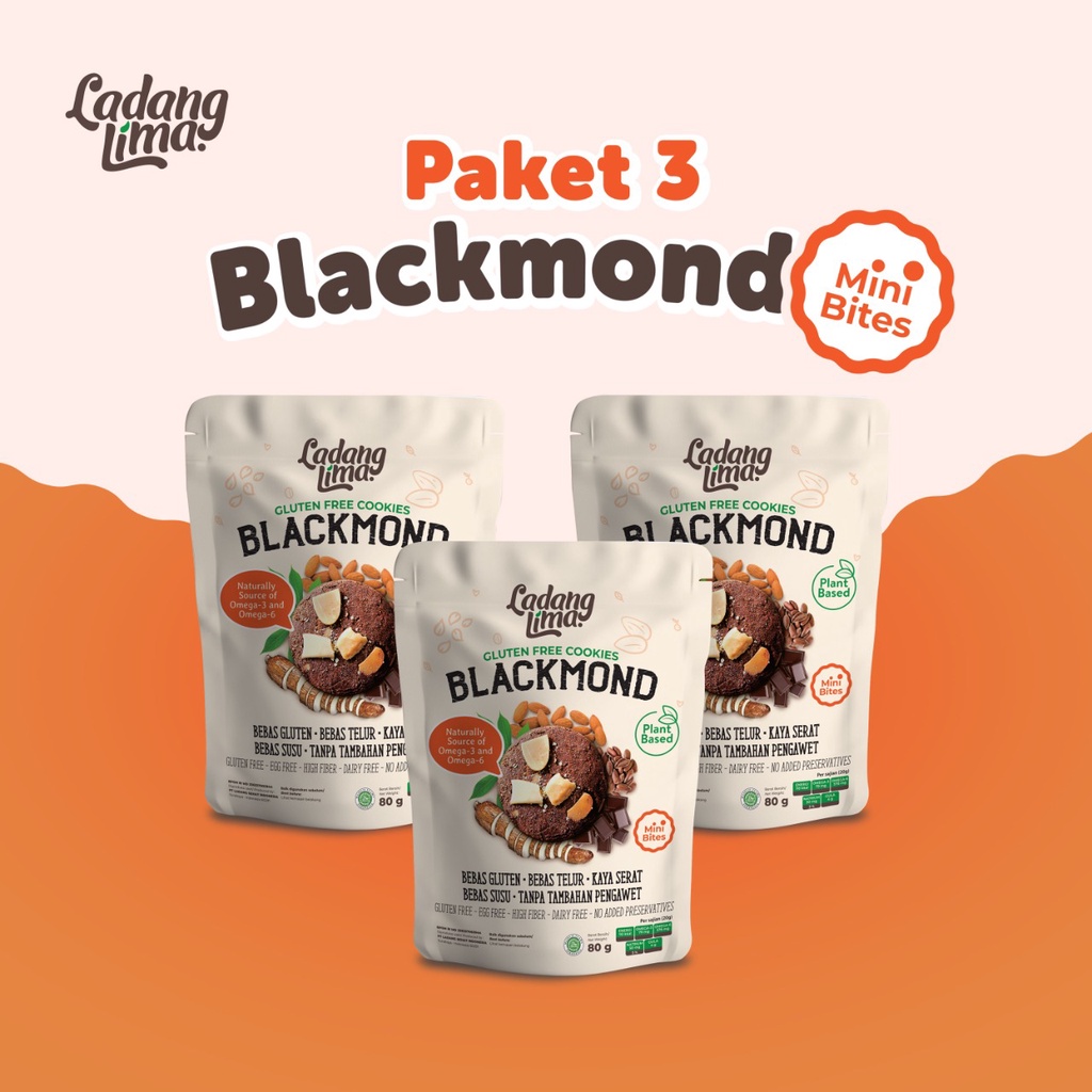 Jual 3 pcs - Blackmond Mini Bites Ladang Lima | Gluten Free Snack ...
