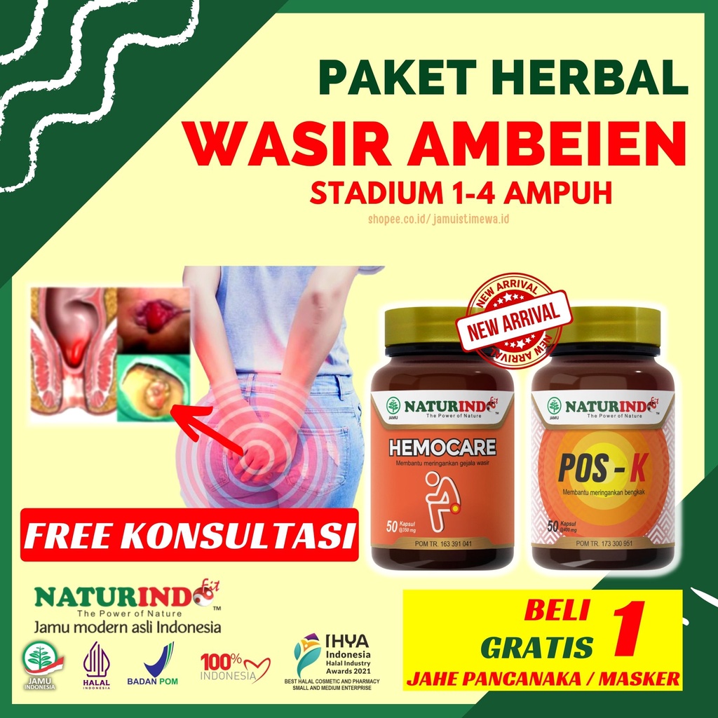 Jual Paket Obat Wasir Stadium 1 - 4 Ampuh Tanpa Operasi Herbal Ambeien ...