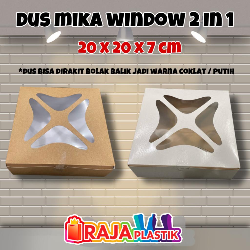 Jual Dos Brown Kraft Mika Motif dan Polos 20x20x7cm / Dos Kraft Polos ...