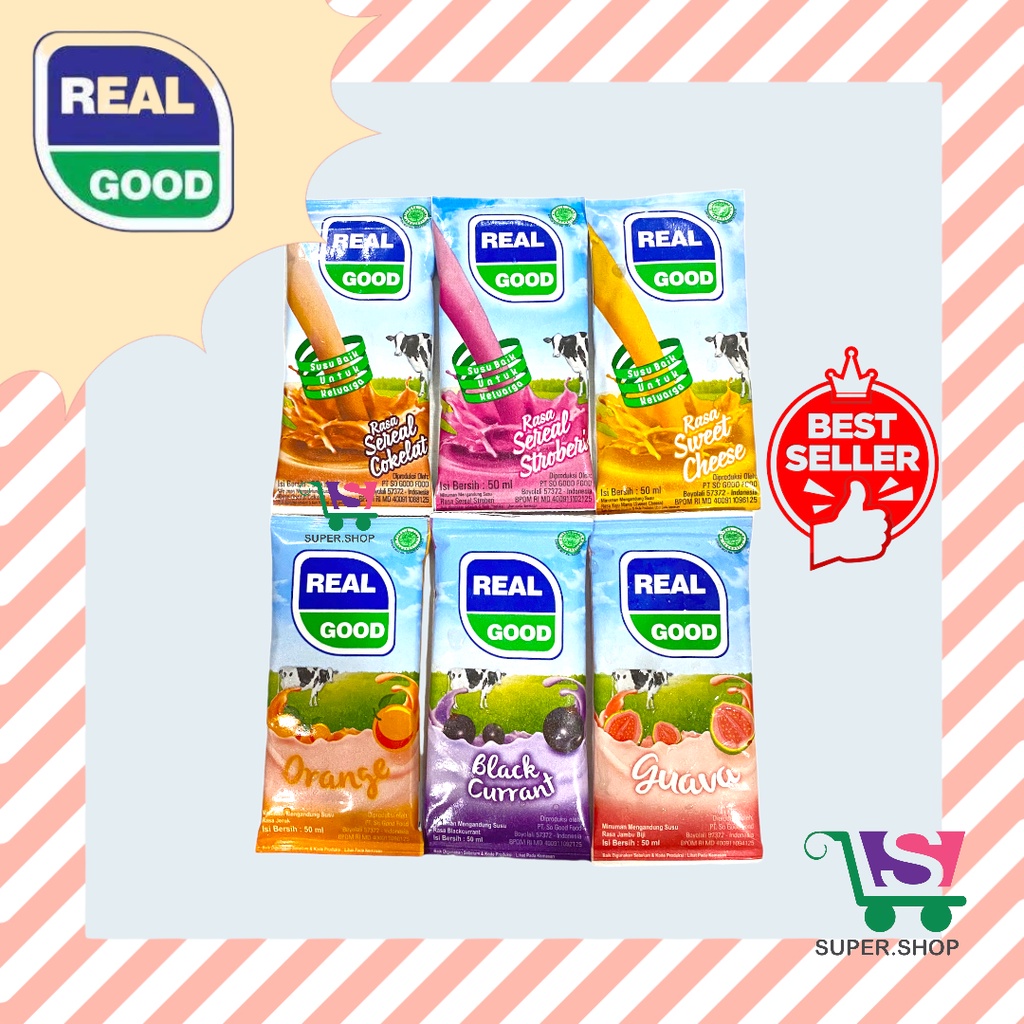 Jual [PROMO] Real Good Mini Susu UHT 50 ML (Satuan) Cemilan Hampers ...