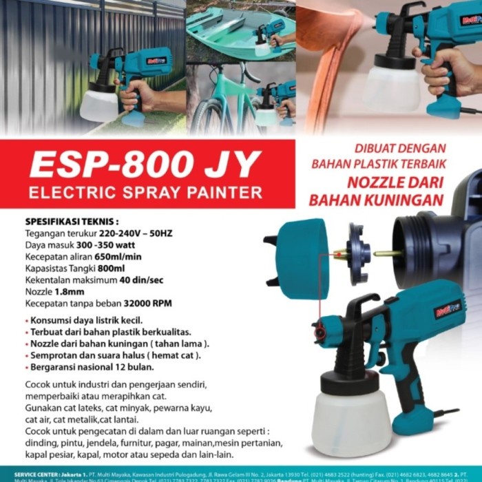 Jual MULTIPRO ESP-800JY SPRAY GUN ELEKTRIK SEMPROTAN CAT MINYAK AIR ...