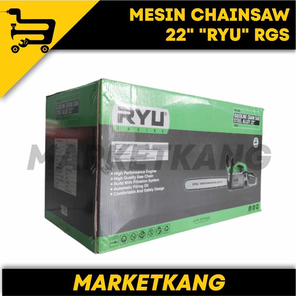 Jual MESIN CHAINSAW 22" "RYU" RGS | Shopee Indonesia