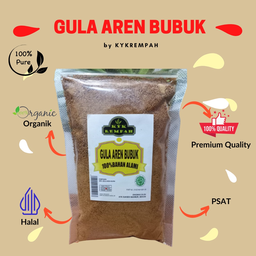 Jual Gula Aren Bubuk (Crystal Arenga Sugar) 250gr | Shopee Indonesia