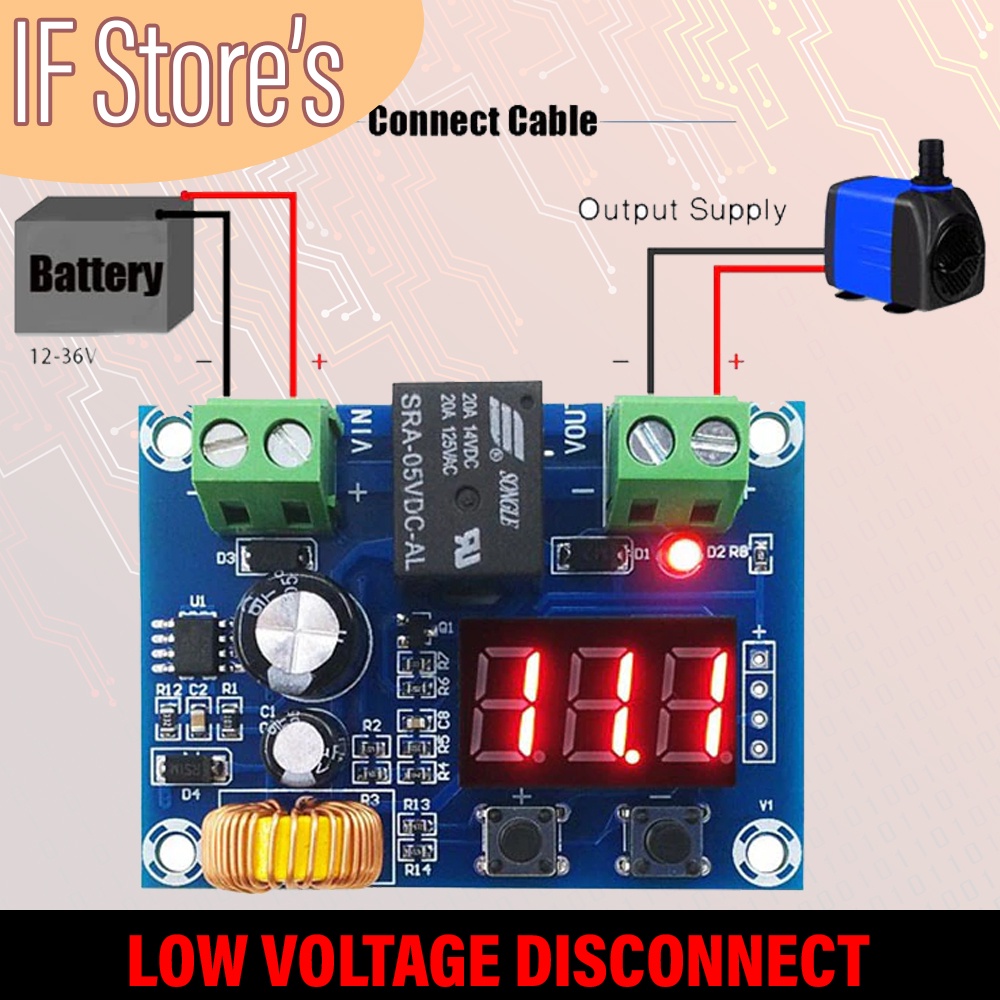 Jual LVD Low Voltage Disconnect Under Voltage Protection XH-M609 ...