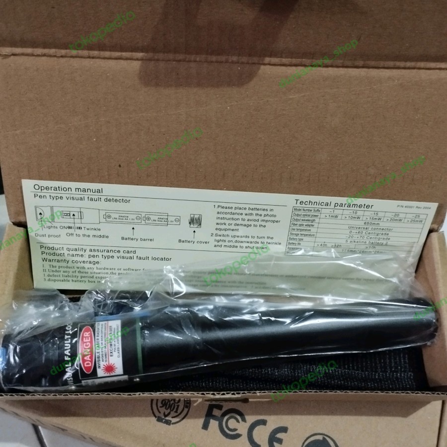 Jual visual fault locator vfl fiber optic senter non baterai 5mw 5 mw | Shopee Indonesia