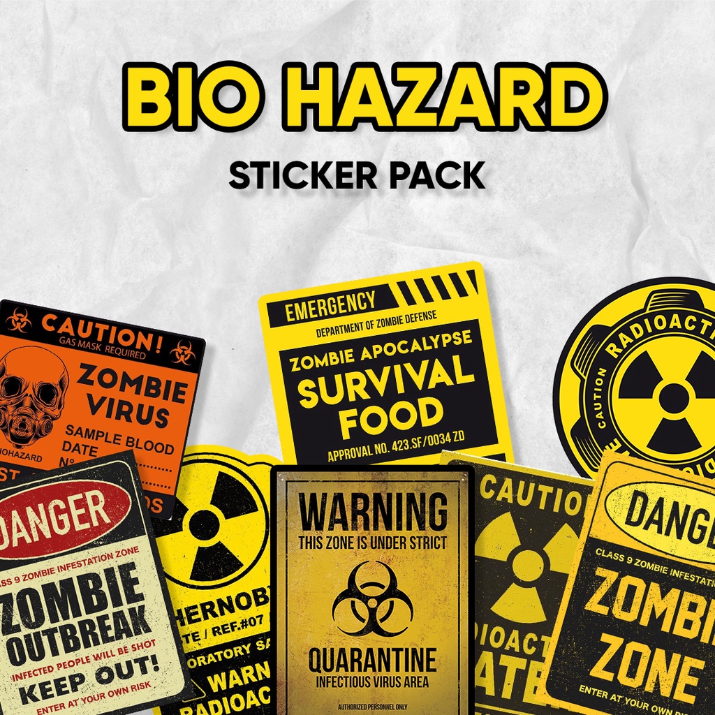 Jual Stiker Pack Bio Hazard / Sticker Zombie Waterproof | Shopee Indonesia
