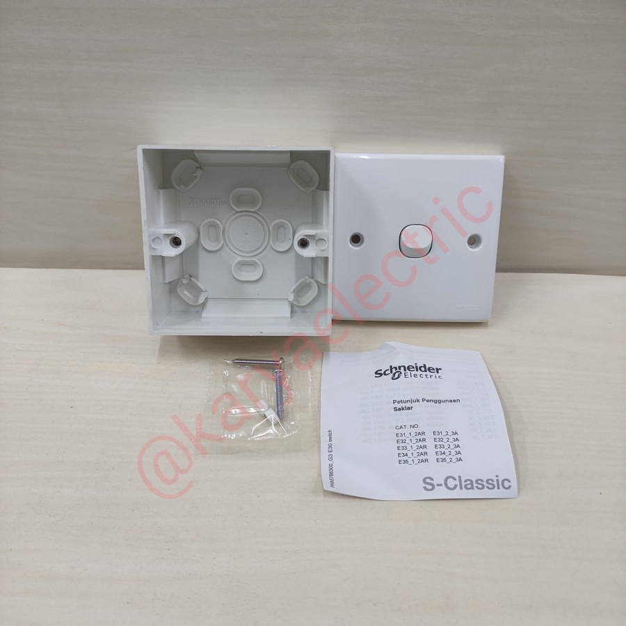 Jual SAKLAR 1GANG ENGKEL/SINGLE SCHNEIDER CLYPSAL OUTBOW SET TEMPEL ...