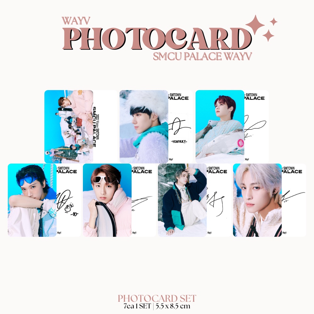 Jual PHOTOCARD WAYV SMCU 2SISI (ISI 7 PCS + LAMINASI 2 SISI) TANDA TANGAN TTD KPOP CARDS IDOL ...