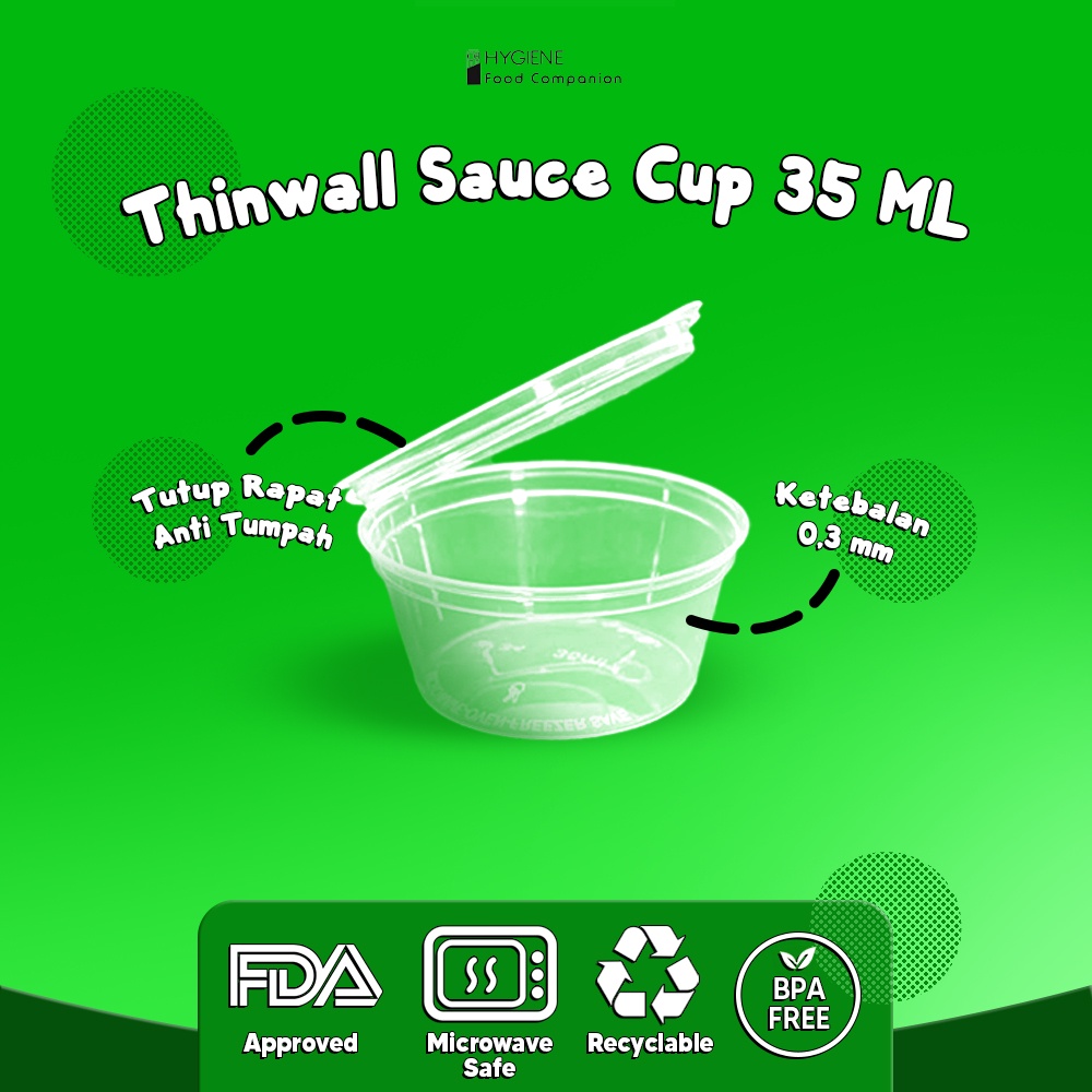 Jual Tempat Saus Plastik / Thinwall Cup Plastik 35ml Grosir / Tempat ...