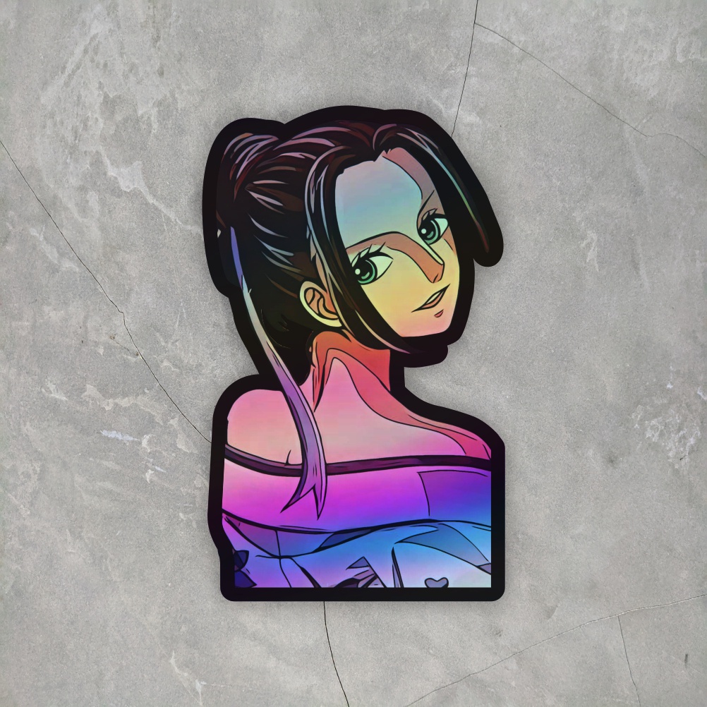 Jual Sticker Hologram Anime Nico Robin One Piece ukuran 7 cm | Shopee ...