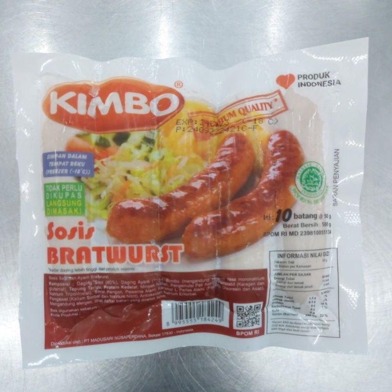 Jual KIMBO SOSIS BRATWURST MINI 500GRAM | Shopee Indonesia