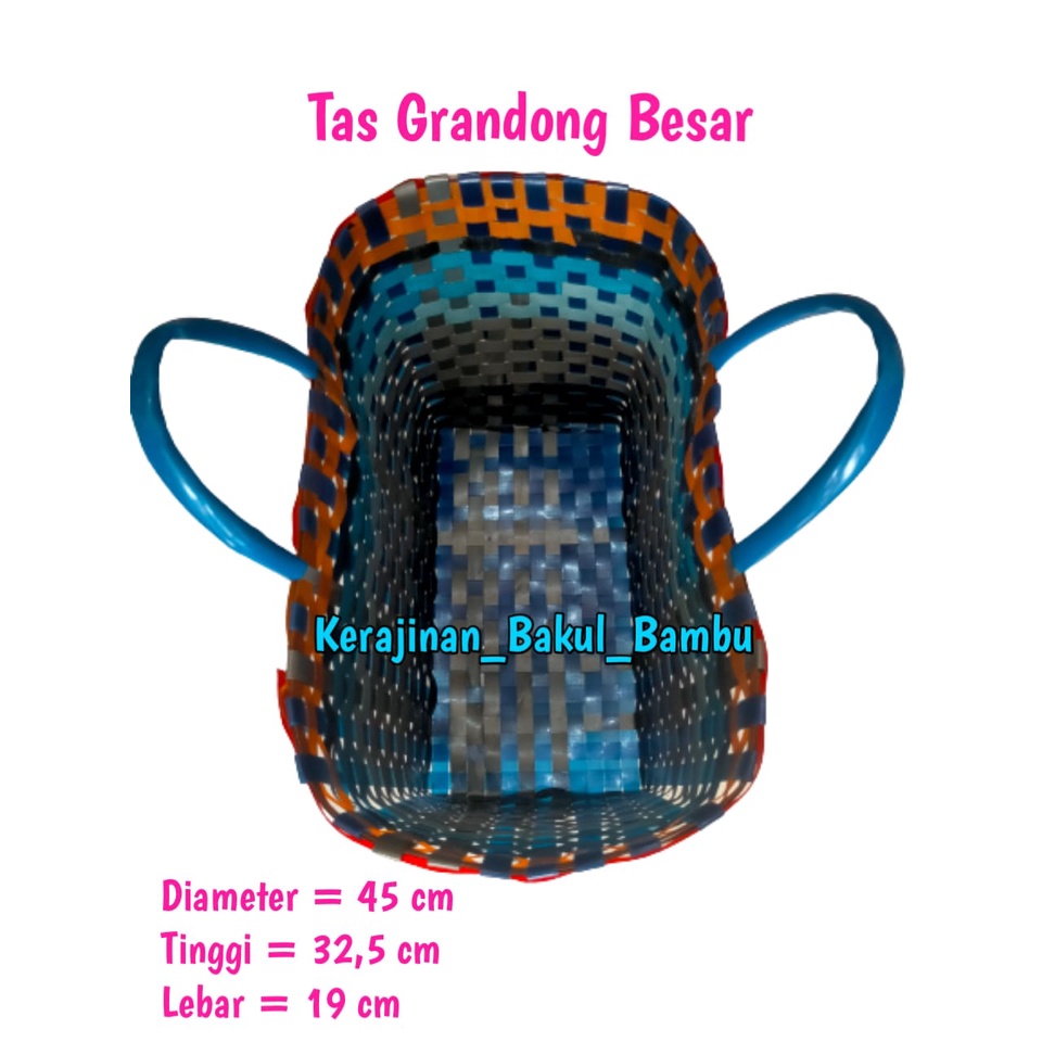 Jual Tas anyaman plastik kerajinan tangan tas barang belanja tas ...