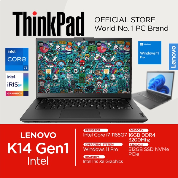 Jual Lenovo K14 Core i7 1165G7 16GB 512 SSD Windows 11 Pro 14 inch Full HD Finger Print Gen 1 ...