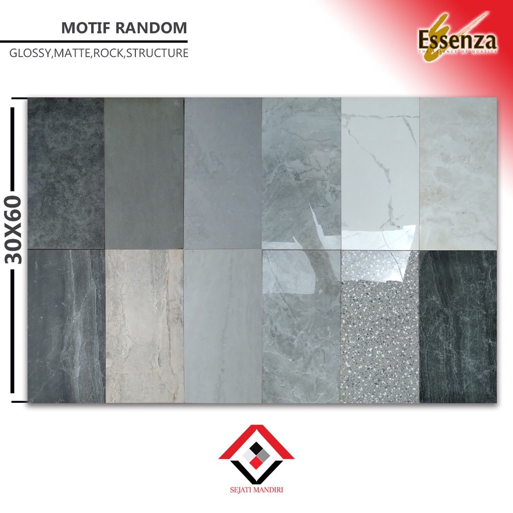 Jual granit 30x60 - motif random - essenza - semua type | Shopee Indonesia