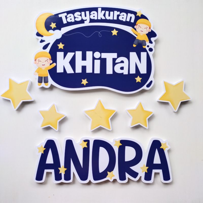 Jual CUSTOM NAMA TULISAN BACKDROP BOARD STEROFOAM KHITAN | Shopee Indonesia