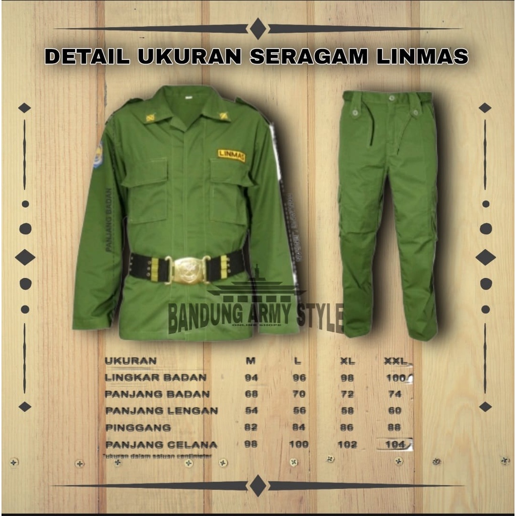 Jual SERAGAM LINNMAS / PAKAIAN LINMAS / LINMAS HIJAU / LINMAS ABU ...