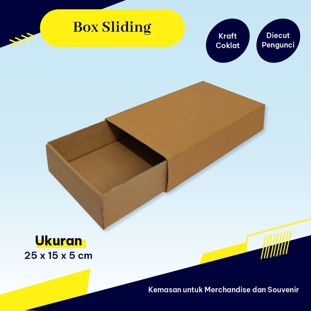 Jual Box Slidding 25 x 15 x 5 cm - Bisa Custom Ukuran dan Sablon ...