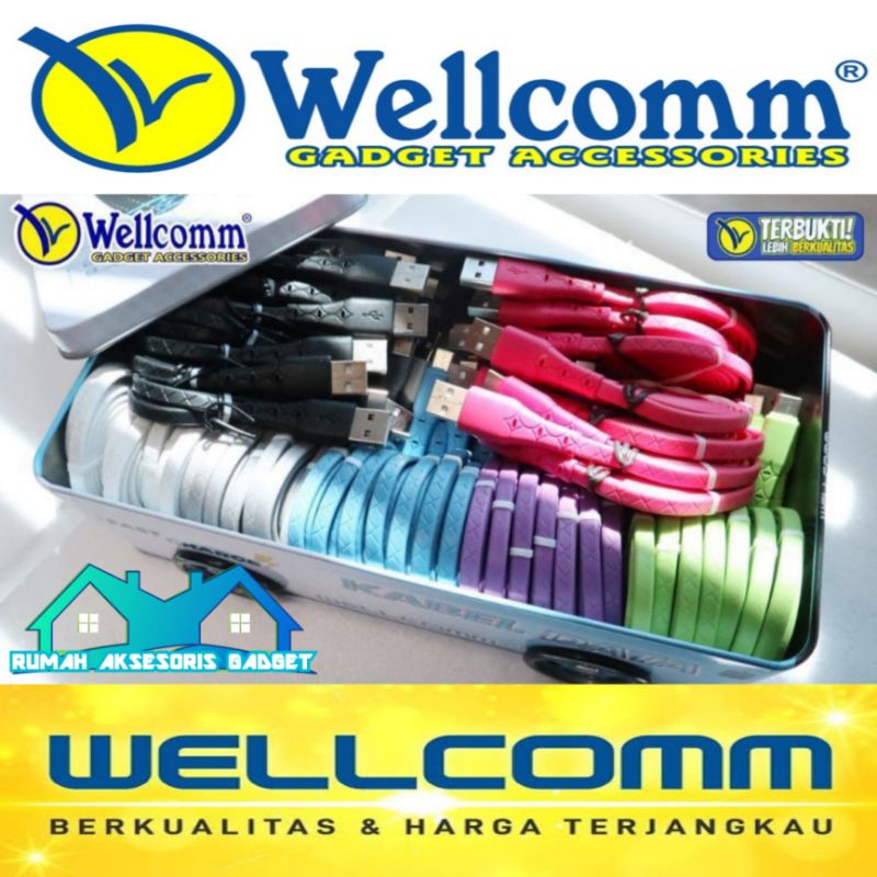 Jual Kabel data WELLCOMM Type-C Tipe C Bis mobil fast charging 3A ...