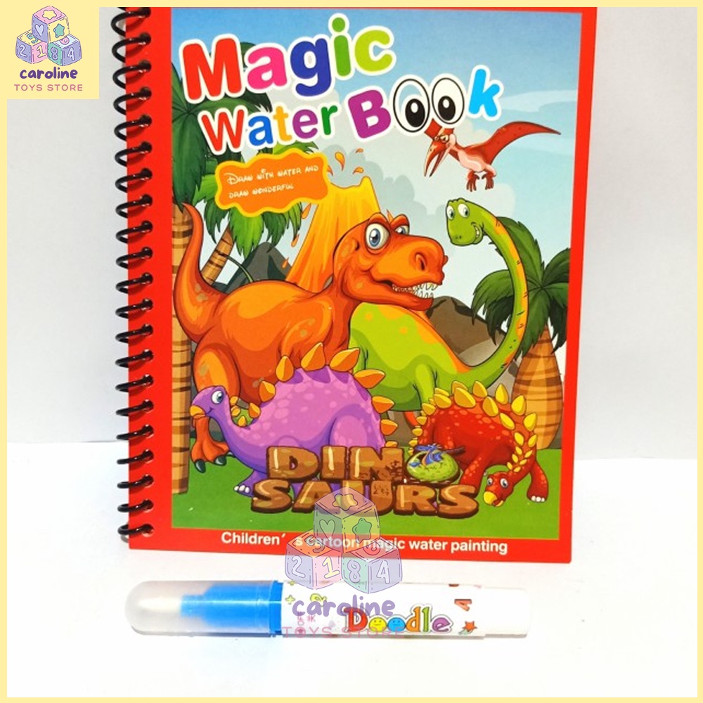 Jual Magic Water Drawing Buku Gambar Mewarnai Edukasi Painting Book ...