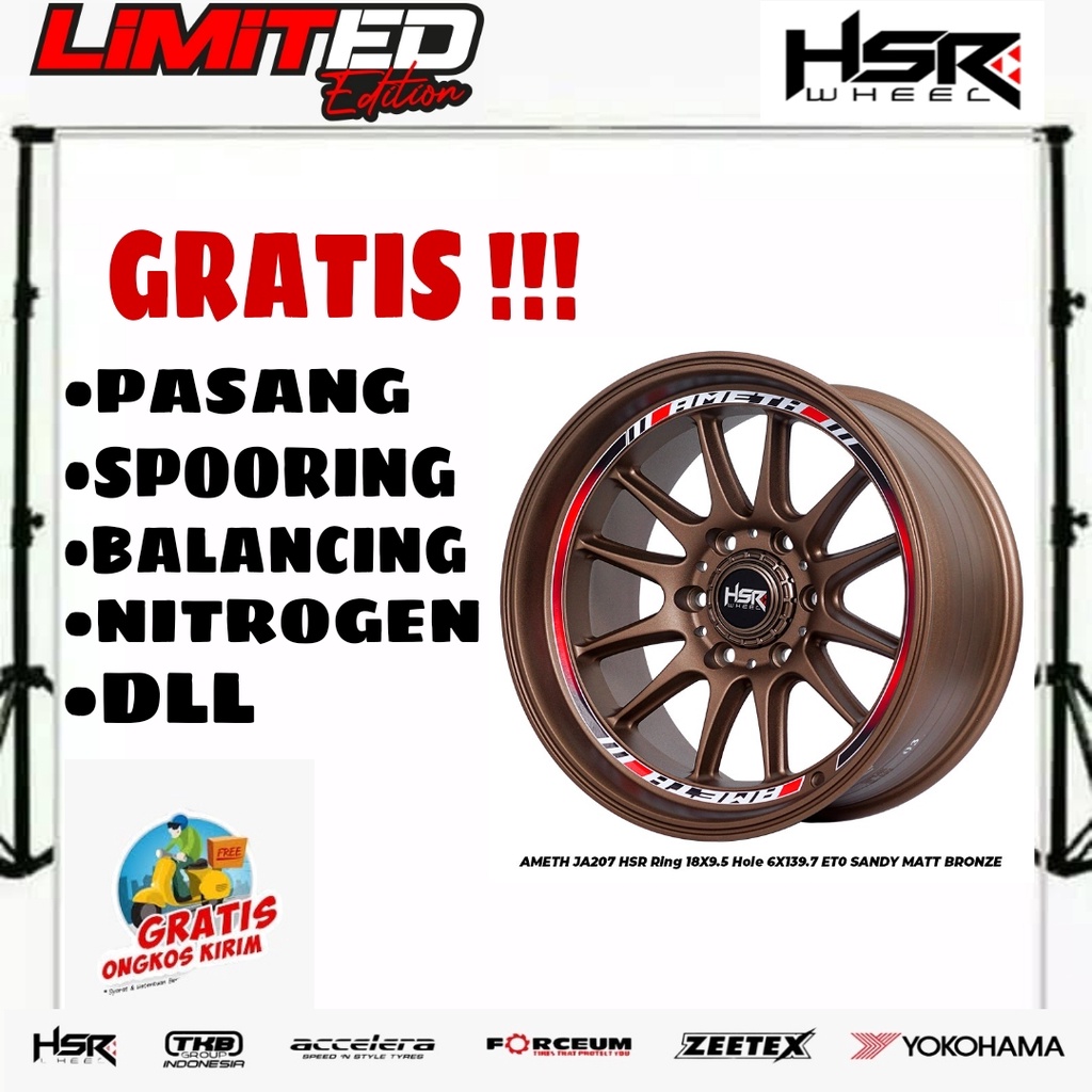 Jual VELG MOBIL OFF-ROAD MERK HSR TIPE AMETH R18X9,5 PCD 6X139,7 ET0 ...