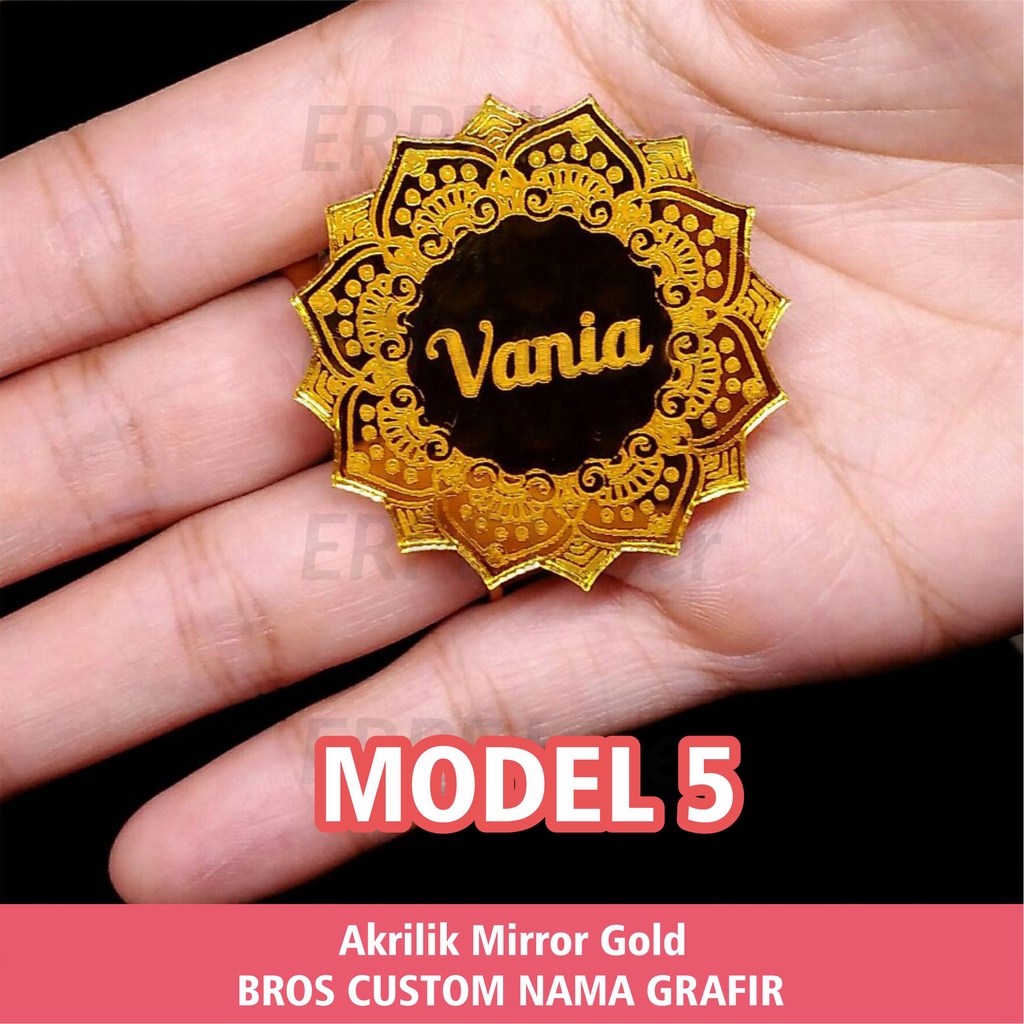 Jual BROS AKRILIK GOLD CUSTOM NAMA | PIN BROSS HIJAB JILBAB | Shopee ...