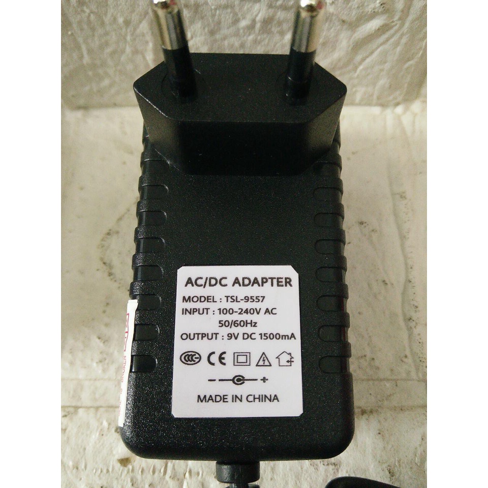 Jual AC/DC ADAPTER 9VDC 1500mA model: TSL-9557 Jek DC 5.5mm X 2.1mm - 2 ...