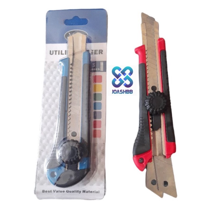 Jual Cutter Besar gagang Karet 3 Blades Vico (3 mata pisau) | Shopee ...