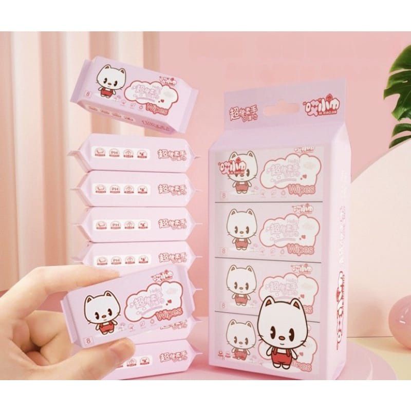 Jual Tisu Basah Mini / Tissue Basah 1 Pack 8 Pcs | Shopee Indonesia