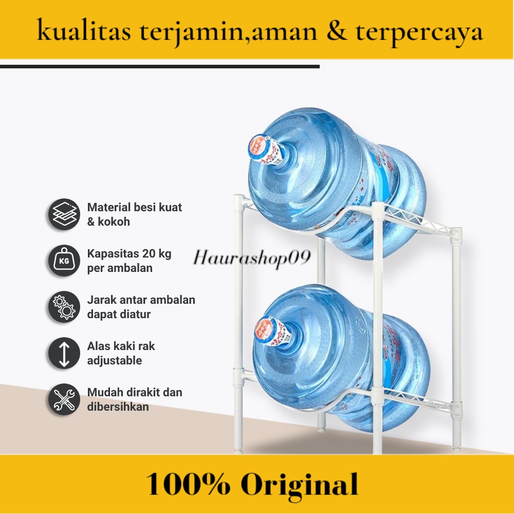 Jual Ace - Krisbow Rak Besi Galon 2 Tingkat - Putih | Shopee Indonesia