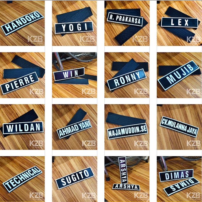 Jual Emb Emblem Karet Nama-Patch Rubber Velcro Name | Shopee Indonesia