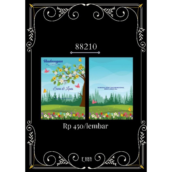 Jual ERBA 88210 UNDANGAN NIKAH MURAH BLANGKO+PLASTIK PER PACK ISI 50 ...