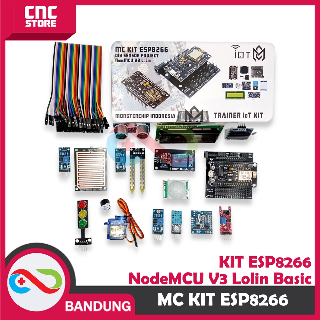 Jual MC KIT ESP8266 NODEMCU V3 LOLIN BASIC IoT KIT PEMBELAJARAN | Shopee Indonesia