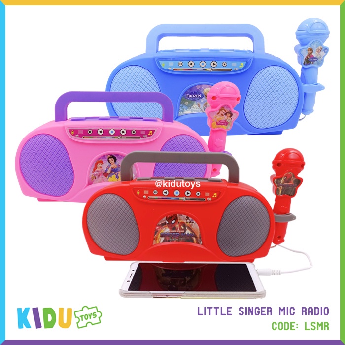 Jual Mainan Anak Mic Menyanyi Music Little Singer Mic Radio Kidu Toys ...