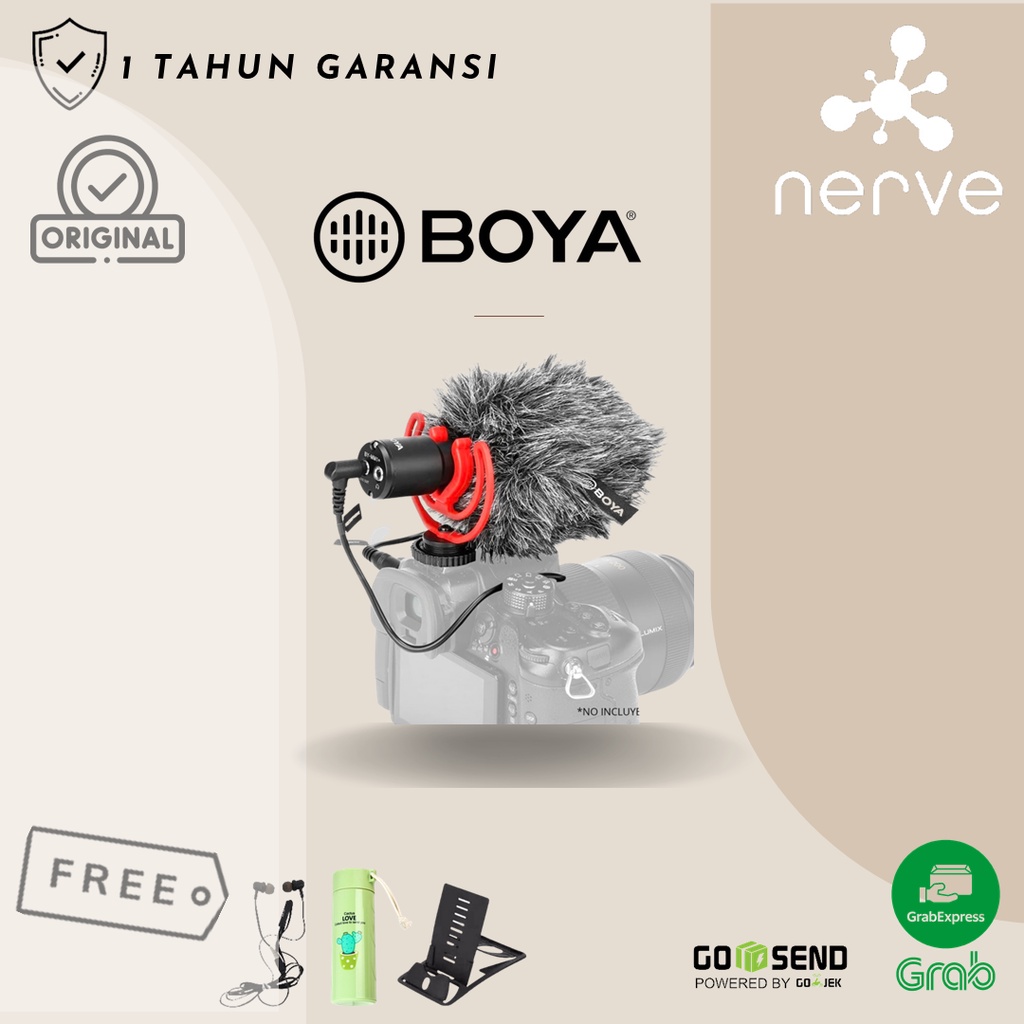 Jual Boya BY-MM1 PLUS Super cardioid Condenser Shotgun Microphone BY ...