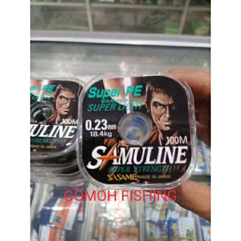 Jual PE Braided Line Superlight SASAME SAMULINE warna hijau harga per meter | Shopee Indonesia