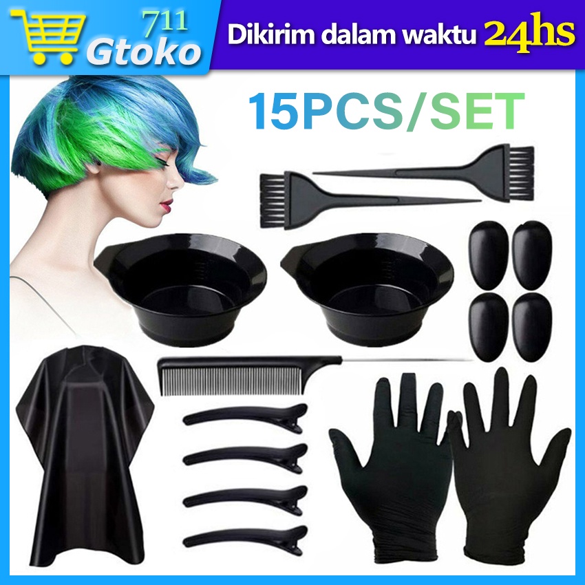 Jual Alat Cat Semir Rambut Set / Sisir Semir Mangkok Cat Sarung Tangan ...