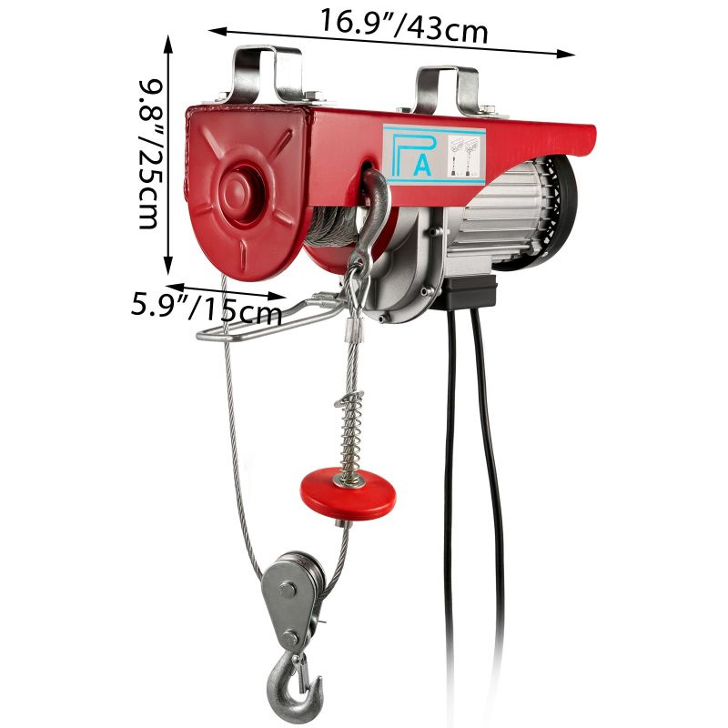 Jual Alat Derek Elektrik Electric Hoist Reel Double Hook 300kg Takel ...