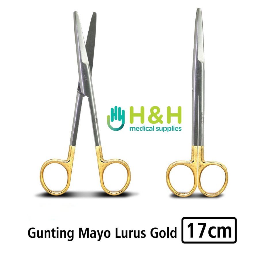 Jual Gunting Mayo Lurus Gold / Gunting Operasi Mayo / Gunting Bedah ...