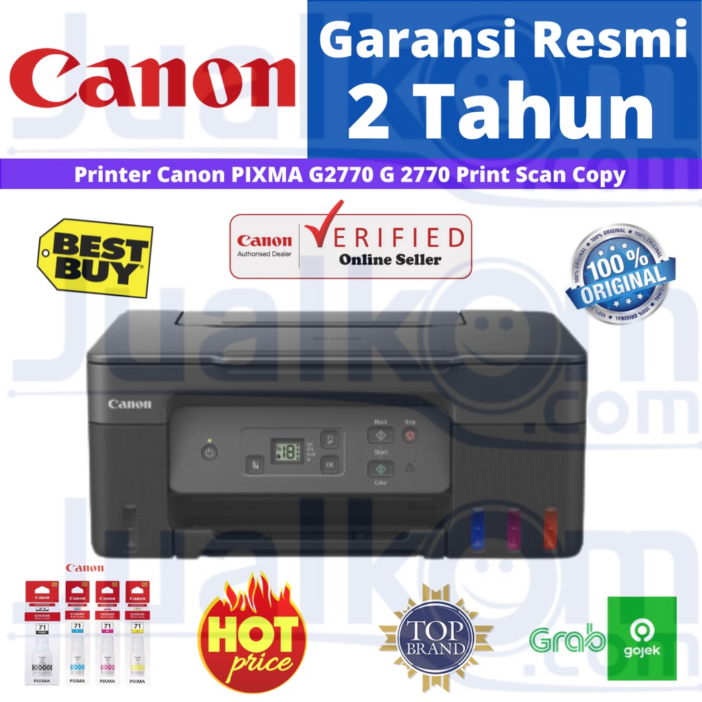 Jual Printer Canon PIXMA G2770 G 2770 Ink Tank Print Scan Copy Resmi ...