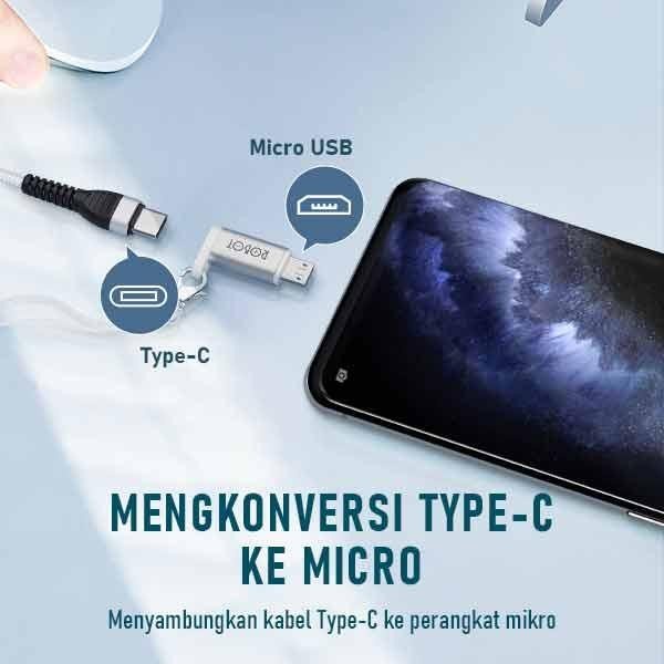 Jual Adapter Micro USB To Type-C ROBOT RT-OTG01 OTG Micro USB To Type-C ...