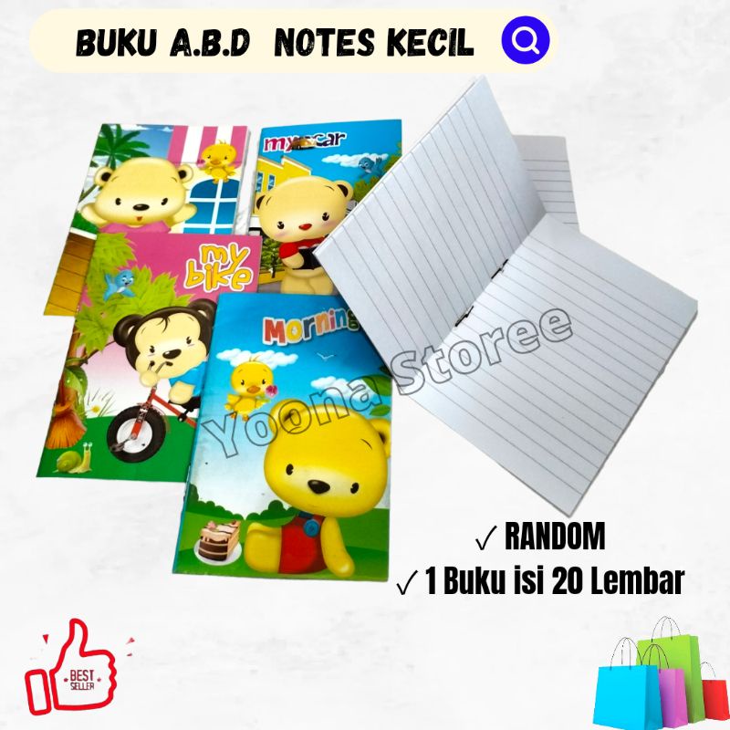 Jual Buku Note Kecil A.B.D / Buku Catatan Kecil/ Isi 20 Lembar ( Per 10 ...
