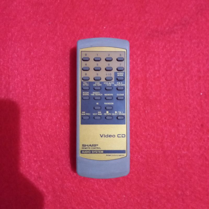 Jual REMOTE CONTROL VCD SHARP AUDIO SYATEM SERI RRMCG0252AWSA ORIGINAL ...