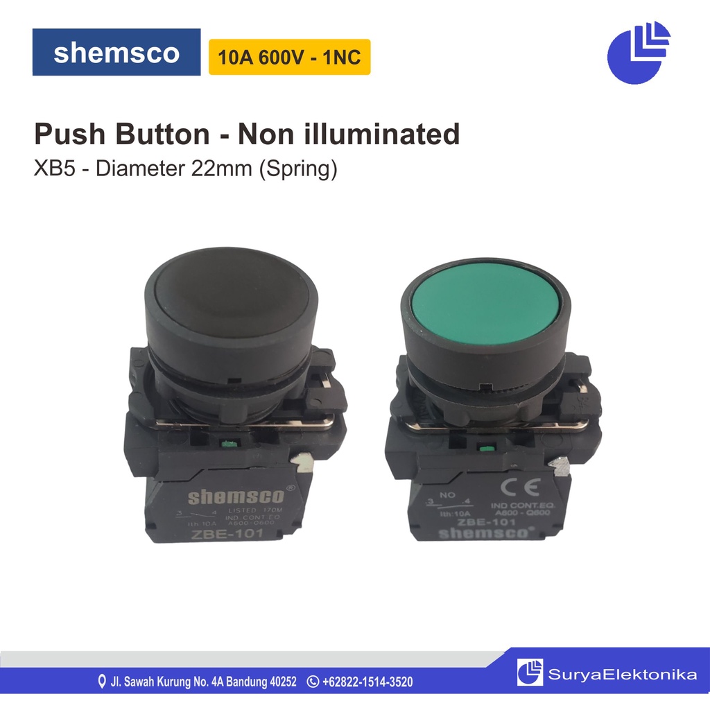 Jual Push Button XB5 - 22mm Tombol Switch (NO) | Shopee Indonesia